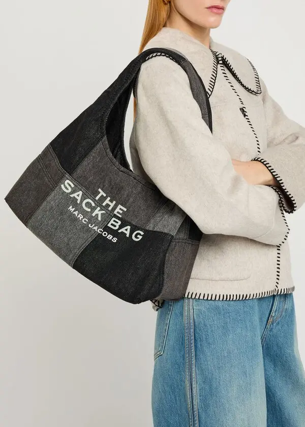 Marc Jacobs The Sack Patchwork Denim Shoulder Bag