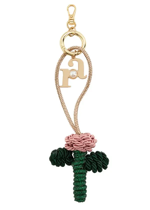 Rosantica Rose Rhinestone Bag Charm - Pink