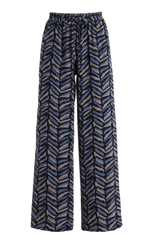 Matteau Silk Drawstring Trousers - Blue