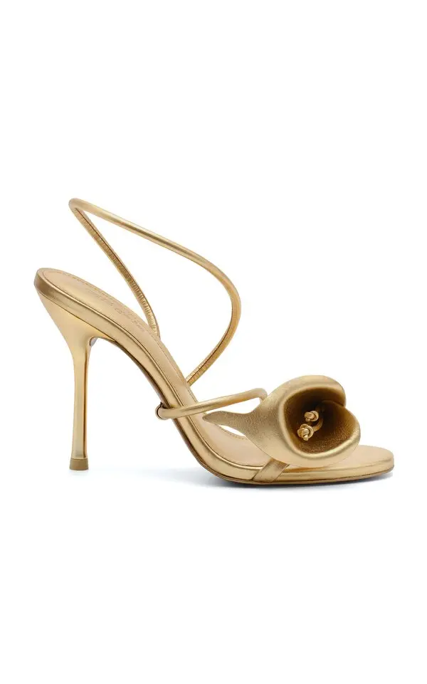 Cult Gaia Cassidy Leather Sandals - Gold