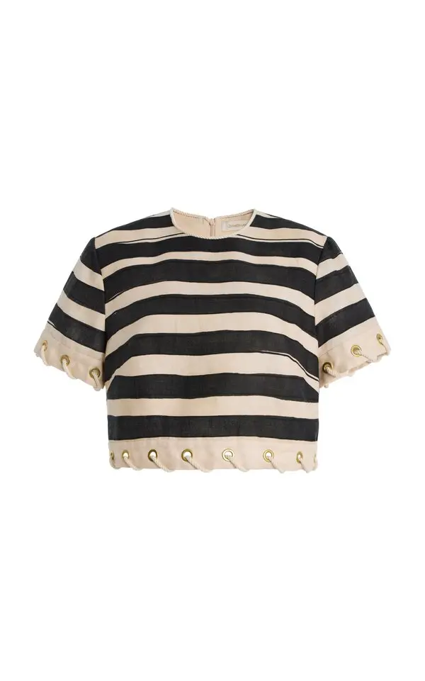 Zimmermann Rebellion D Linen Rope Top - Stripe