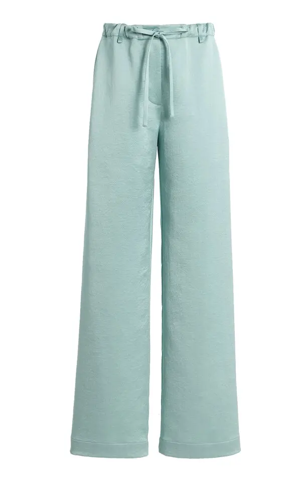 Proenza Schouler White Label Magnus Crinkled Crepe Pants - Blue