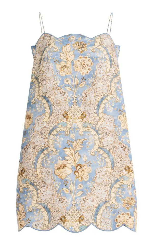 Zimmermann Daylight Scalloped Mini Dress - Multi