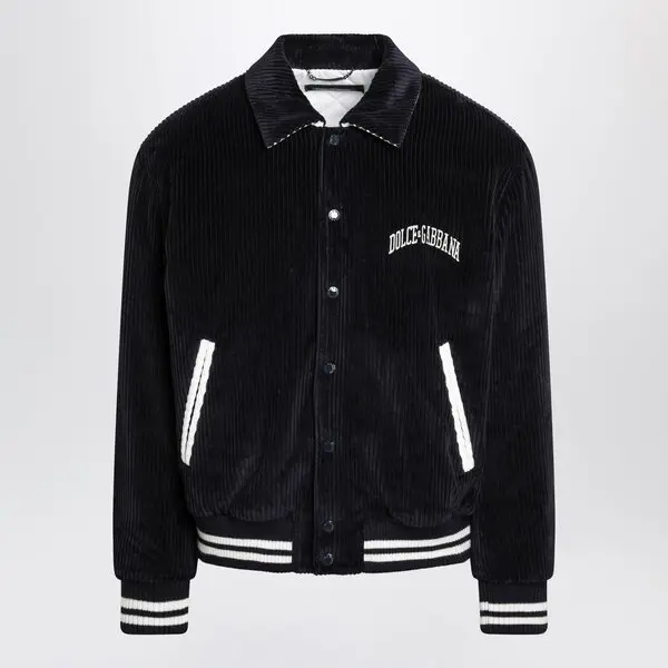 Dolce & Gabbana Corduroy Varsity Bomber - Blue