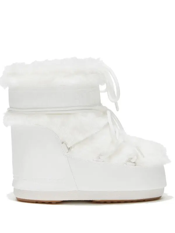 Moon Boot Icon Low Faux Fur Boots - White