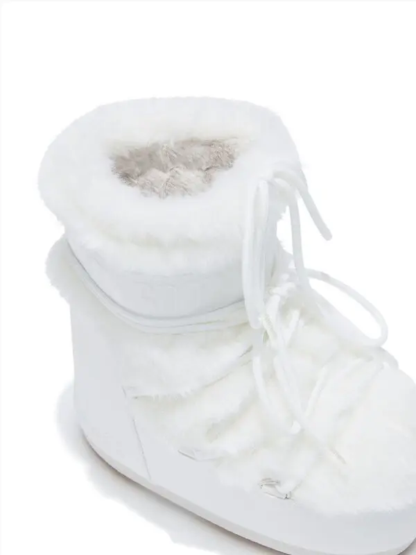 Moon Boot Icon Low Faux Fur Boots - White
