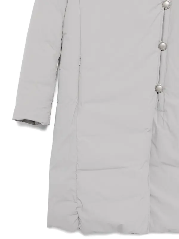 Emporio Armani Nylon Midi Down Jacket - Silver