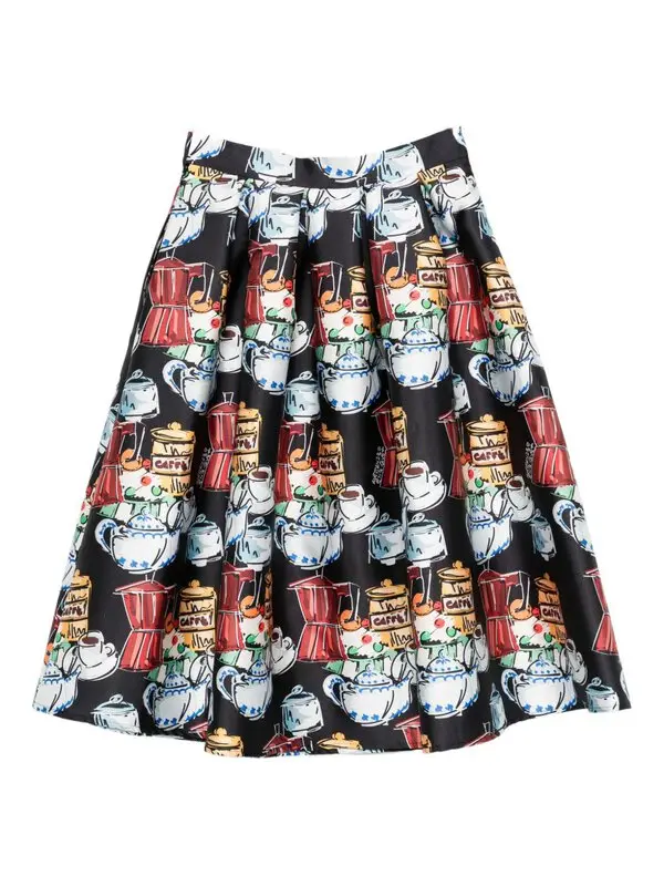 ALESSANDRO ENRIQUEZ Printed Midi Skirt
