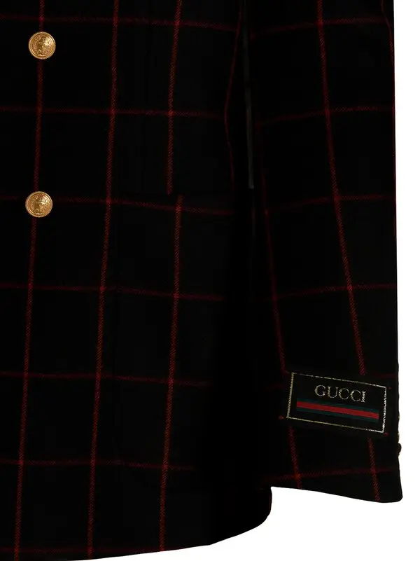 Gucci Double-breasted Check Blazer
