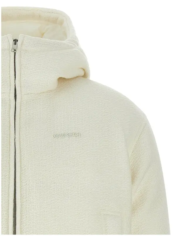 Gucci Bouclé Wool Jacket - White
