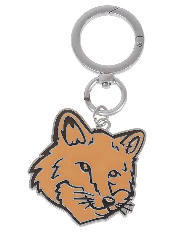 Maison Kitsuné Fox Head Key Ring - Silver