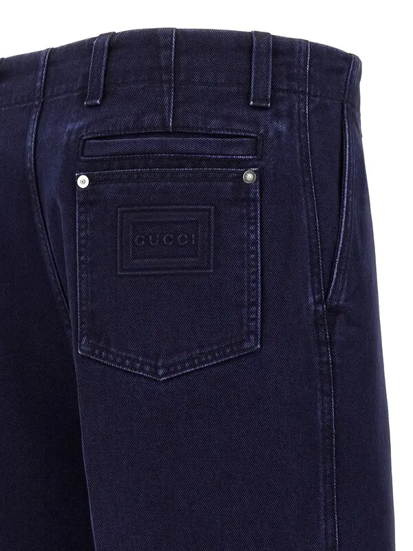 Gucci Washed Cotton Denim Jeans