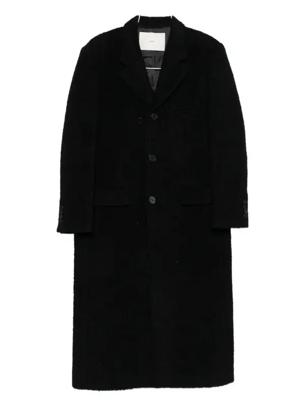 DUNST Wool Single-breasted Coat - Black