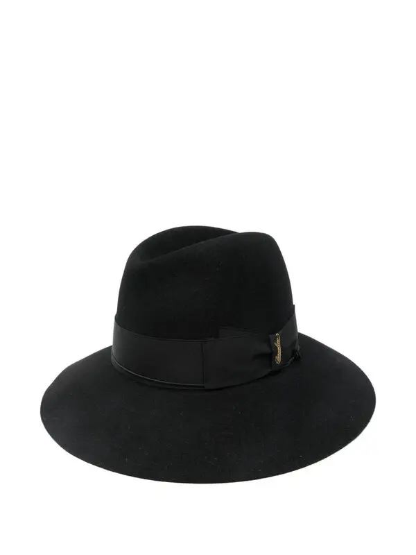 Borsalino Claudette Wool Wide Brim Hat - Black