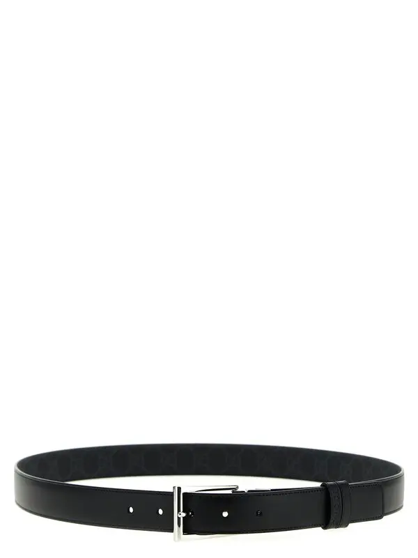 Gucci Rectangular Buckle Reversible Belt - Black