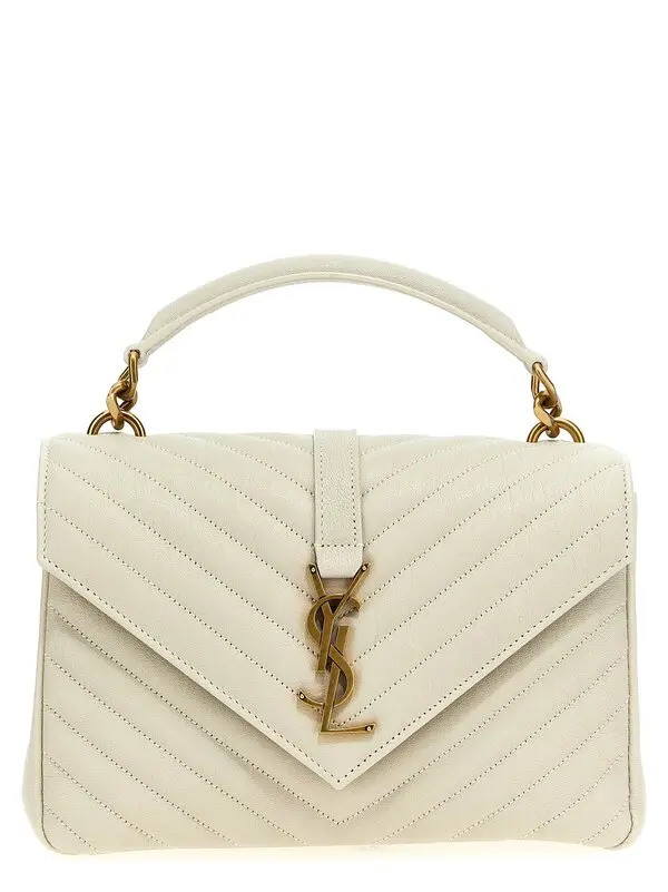 Saint Laurent College Crossbody Bag - White