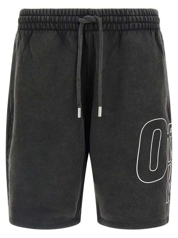 Off White Outline Arrow Skate Bermuda Shorts