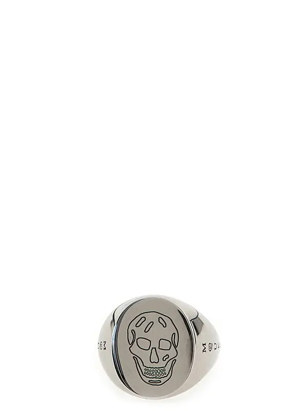 Alexander McQueen Signet Ring With Skull