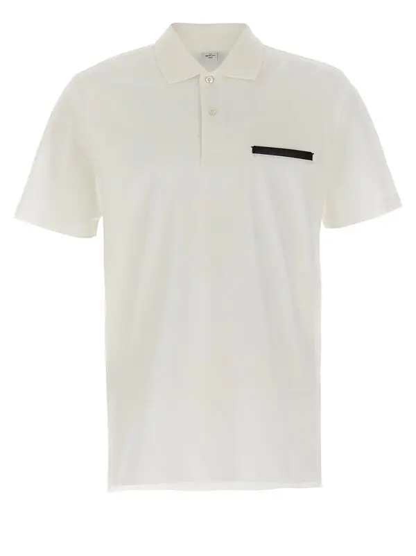 Berluti Leather Tab Polo Shirt - White