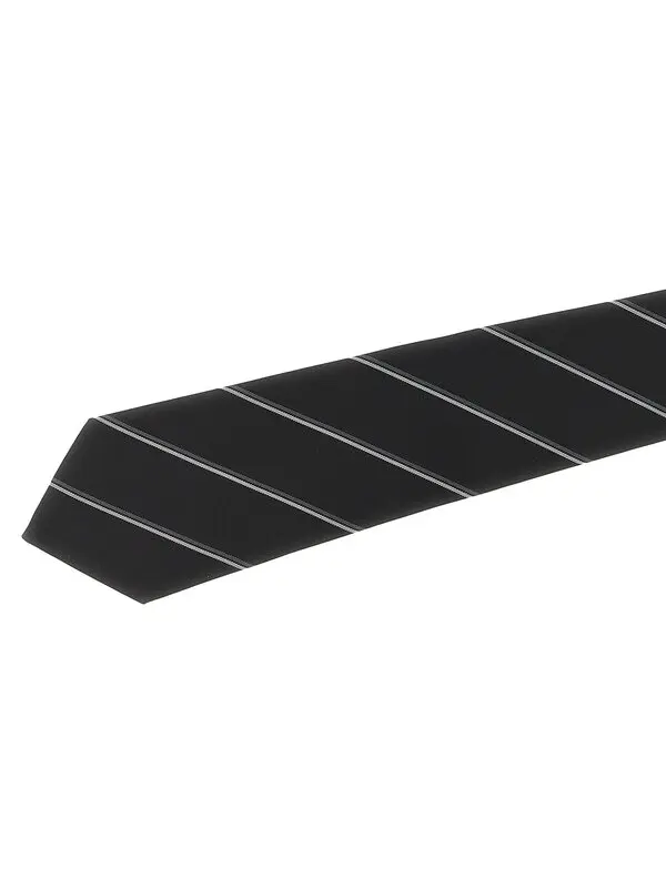 Saint Laurent Double Rayur' Standard Tie - Black