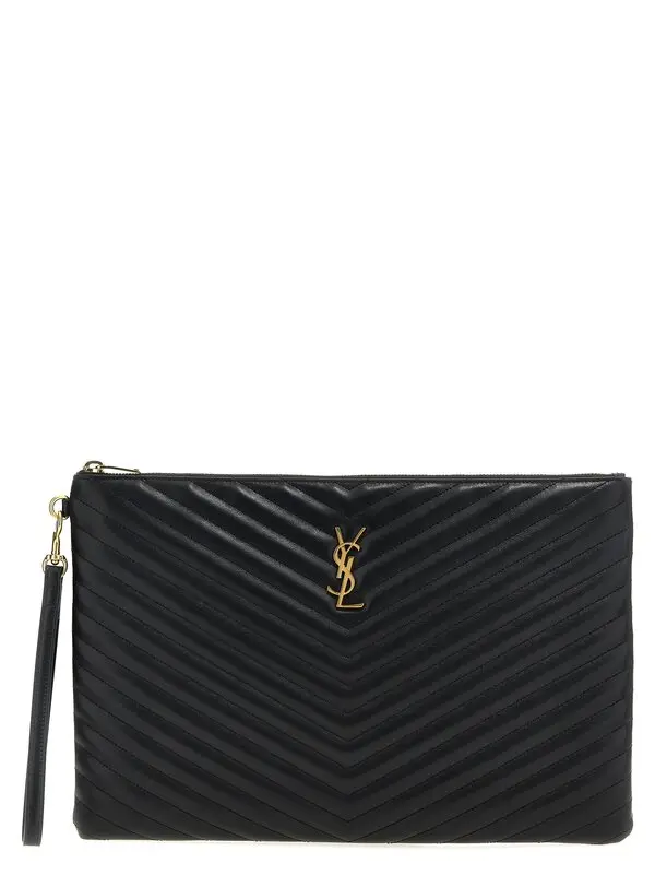 Saint Laurent Cassandre Clutch - Black