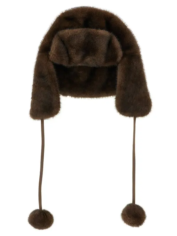 LOU ANDREA Aviator Trapper Hat - Brown
