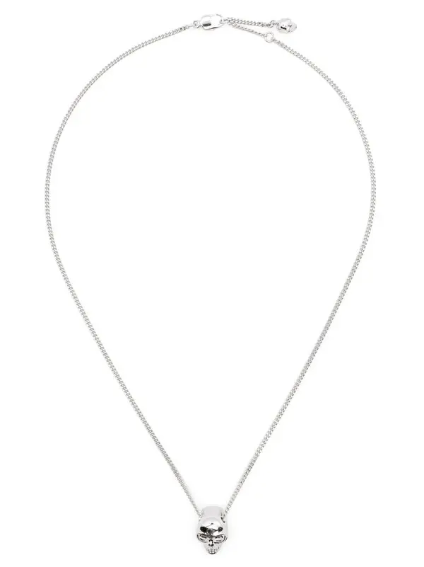 Alexander McQueen Skull Pendant Necklace - Silver