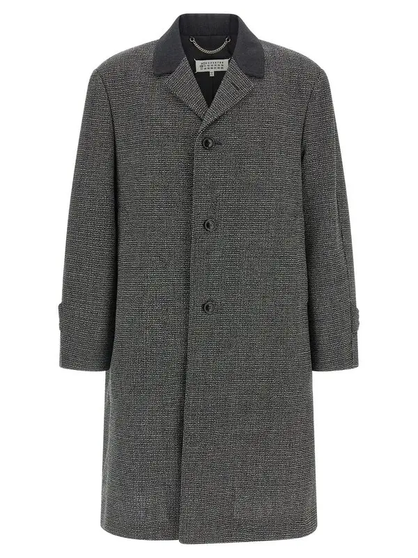 MAISON MARGIELA Single-breasted Houndstooth Coat