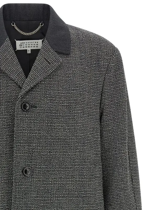 MAISON MARGIELA Single-breasted Houndstooth Coat