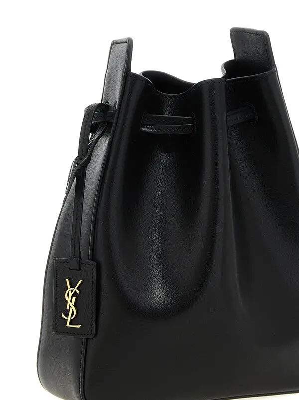 Saint Laurent Leather Bucket Bag - Black
