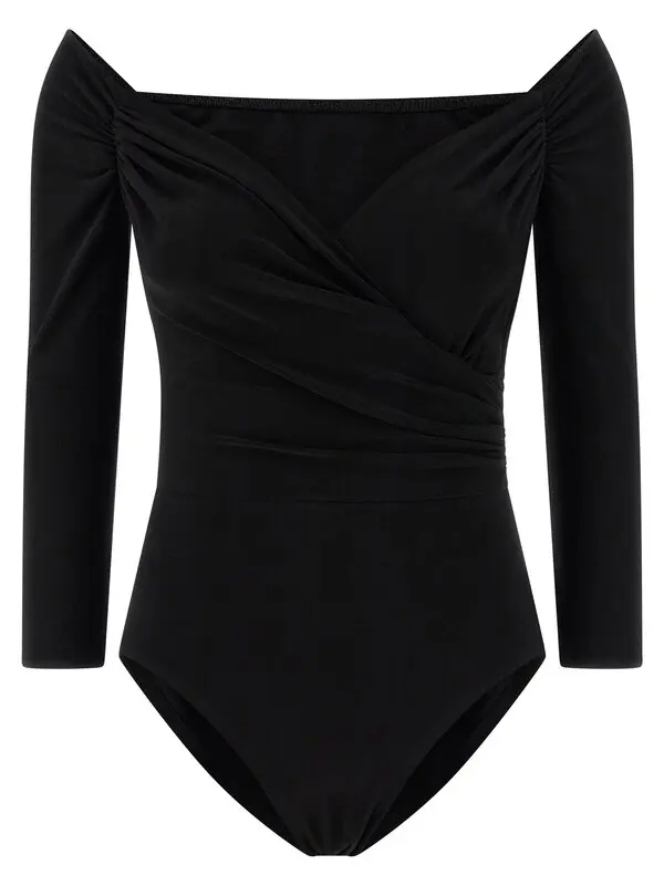 Norma Kamali Heart-shaped Neckline Bodysuit