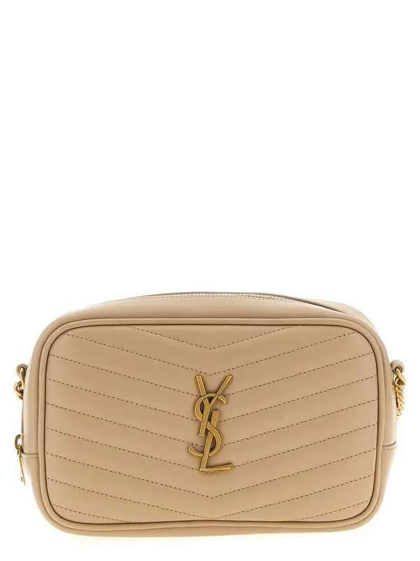 Saint Laurent Mini Lou Crossbody Bag - Beige