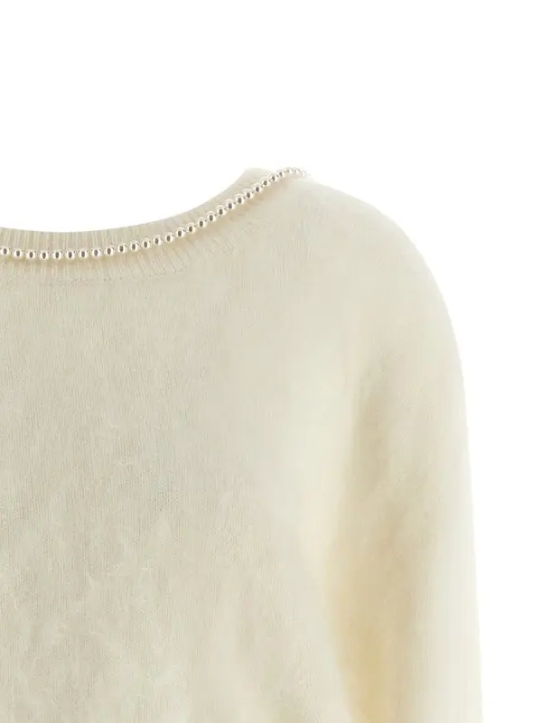 Bernadette Solène Brushed Cashmere Sweater - White