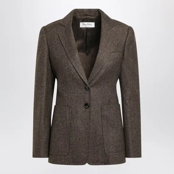 Max Mara Single-breasted Wool Tweed Jacket