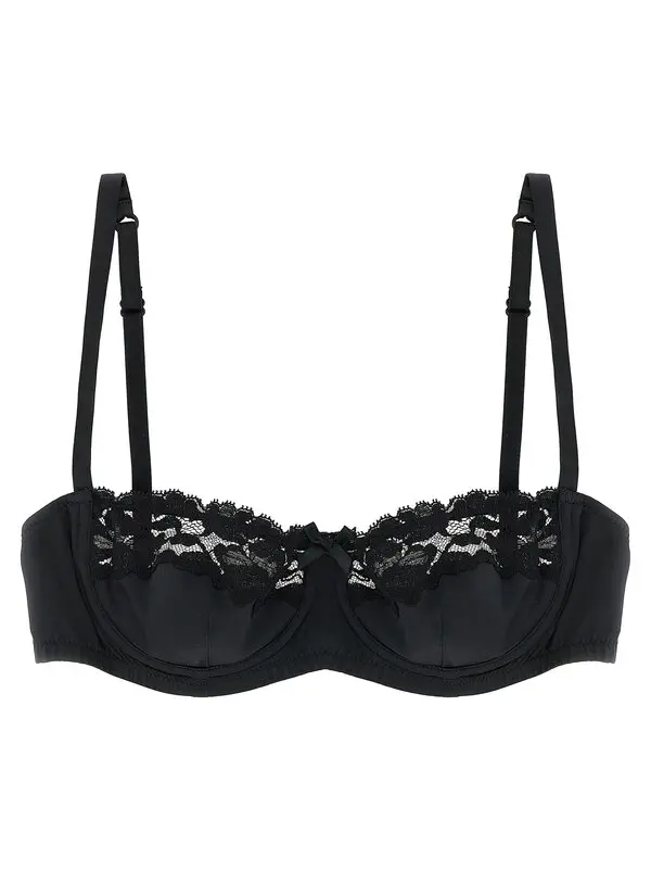 Dolce & Gabbana Bra In Silk And Lace - Black