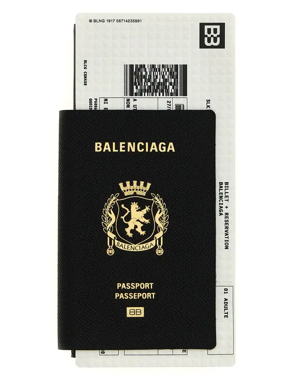 Balenciaga Passport Lungo 1 Biglietto' Wallet - Black