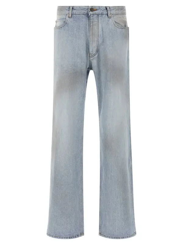 Balenciaga Distressed Wide Leg Jeans