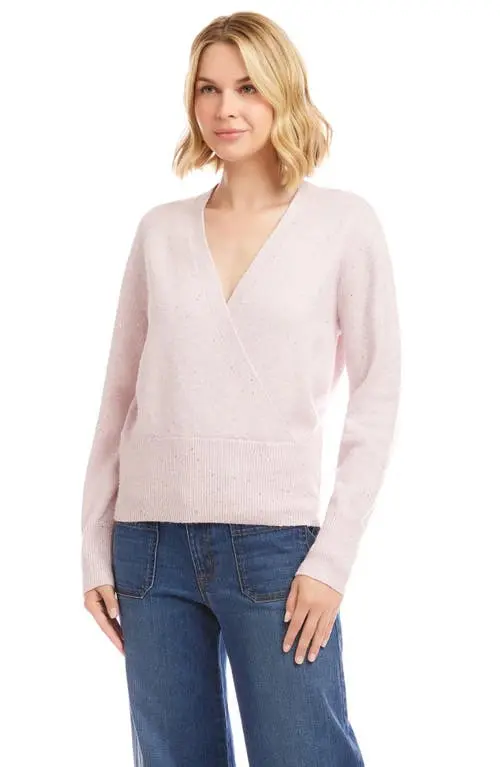 Karen Kane Sequin Embellished Wrap Sweater