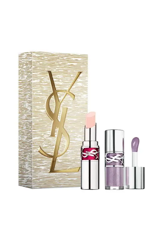 Saint Laurent Candy Glaze Lip Gloss Stick & Loveshine Plumping Lip Oil Gloss Set $82 Value - No Color