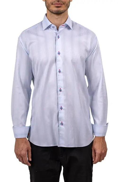 MACEOO Fibonacci Ascension 0075 Contemporary Fit Button-up Shirt - White Multi