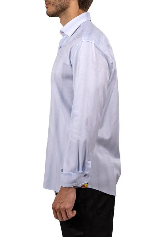 MACEOO Fibonacci Ascension 0075 Contemporary Fit Button-up Shirt - White Multi