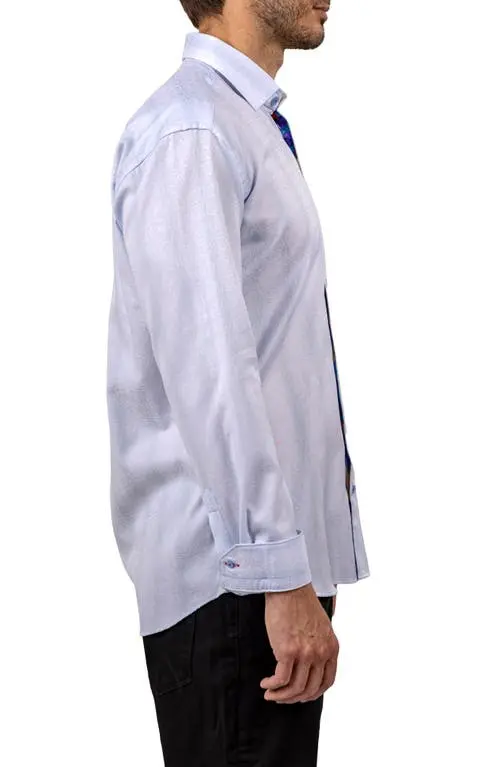 MACEOO Fibonacci Ascension 0075 Contemporary Fit Button-up Shirt - White Multi
