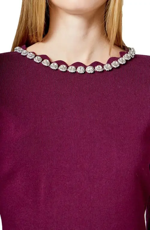Endless Rose Jewel Neck Knit Top