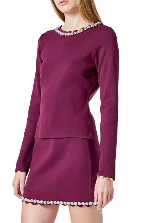 Endless Rose Jewel Neck Knit Top