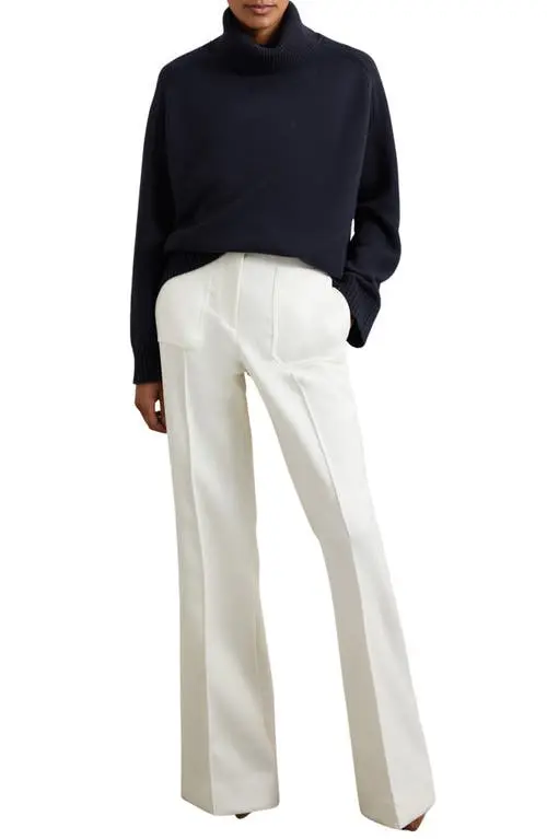 REISS Wool And Cashmere Turtleneck Sweater - Navy