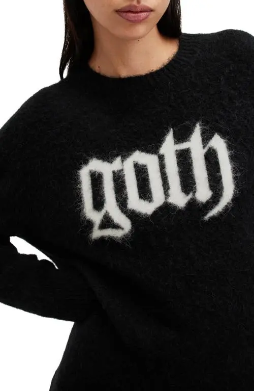 ALLSAINTS Goth Intarsia Crewneck Sweater