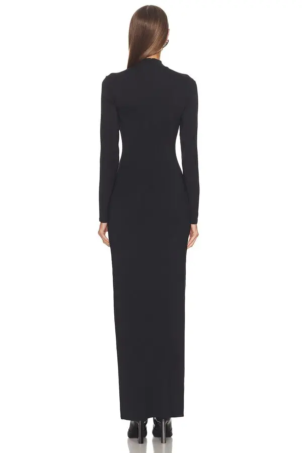 SKIMS Soft Lounge Turtleneck Maxi Dress - Onyx