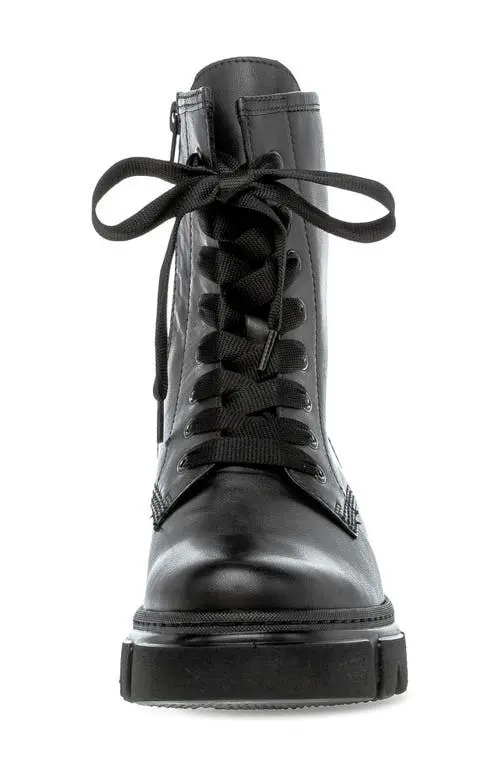 Gabor Leather Combat Boots