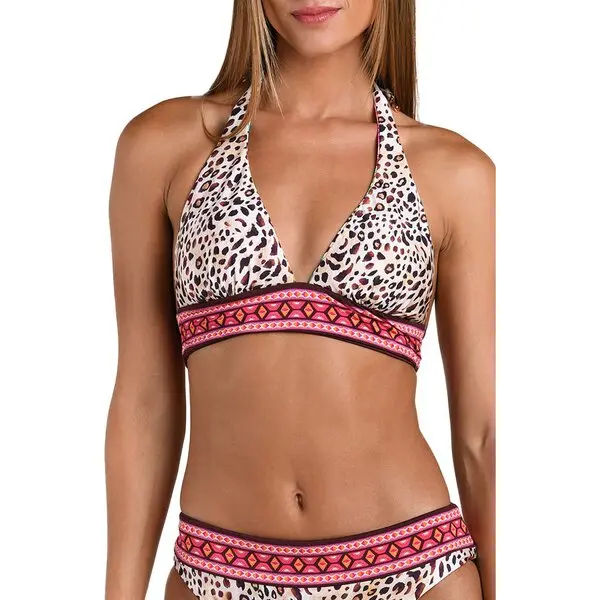 SUNSHINE 79 Paradise Heat Reversible Halter Bikini Top - Multi