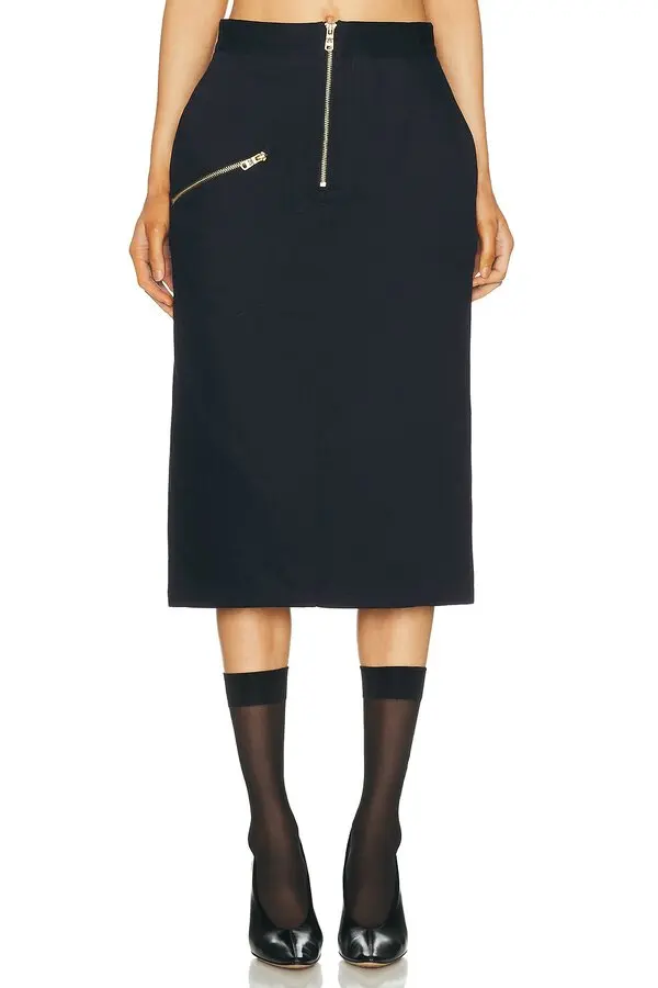 WILLY CHAVARRIA Visible Zipped Skirt - Navy